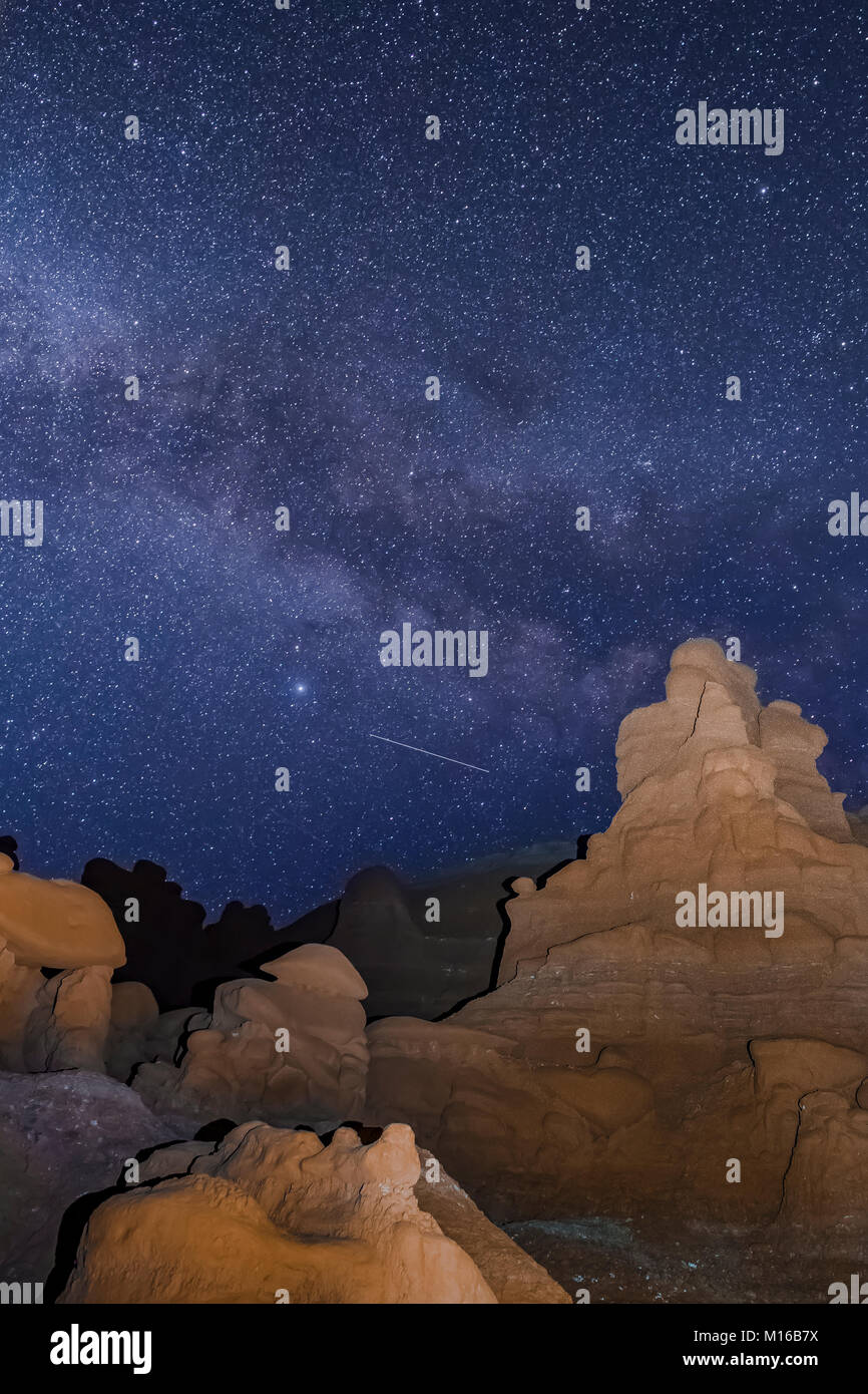 Goblin valley state park utah night sky High Resolution Stock ...