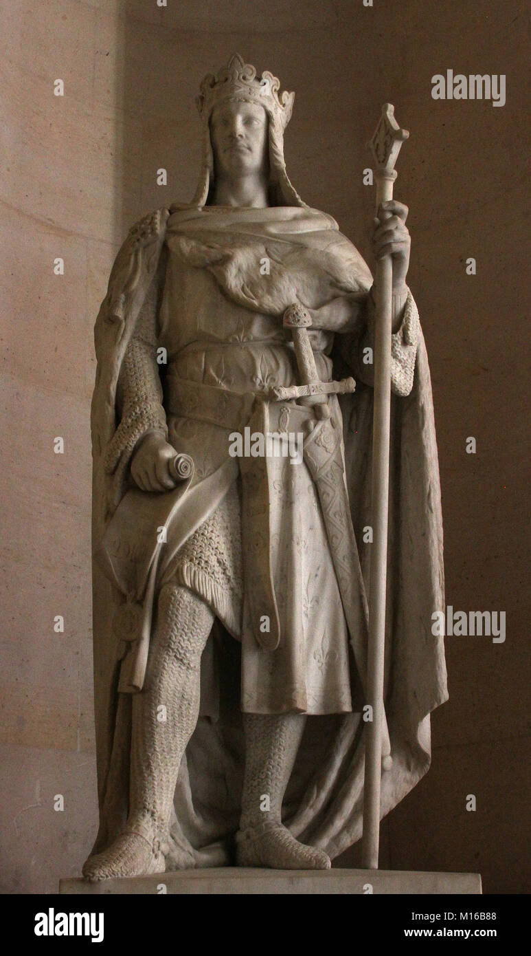 Marble sculpture statue of Philippe II-Philippe of Augustus, King of ...