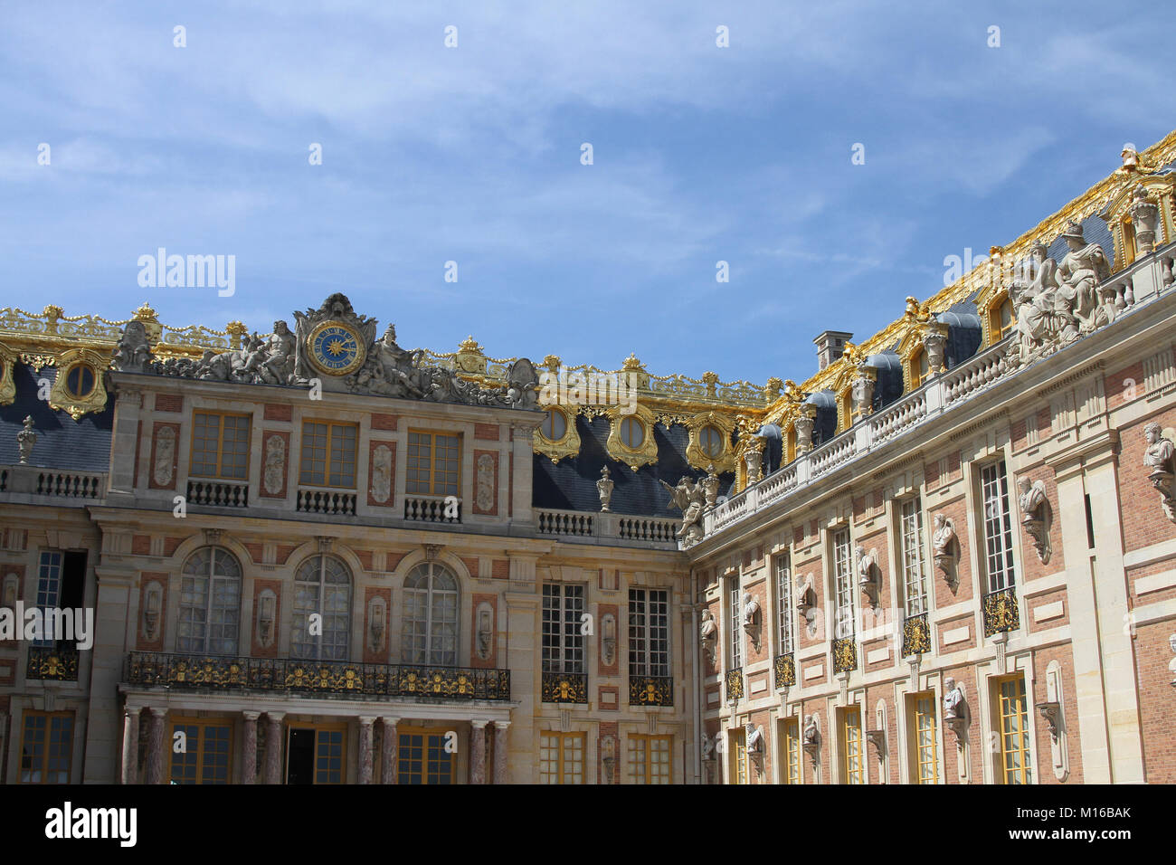 The Marble Court of the Versailles Palace, Ile-de-France, France Stock ...