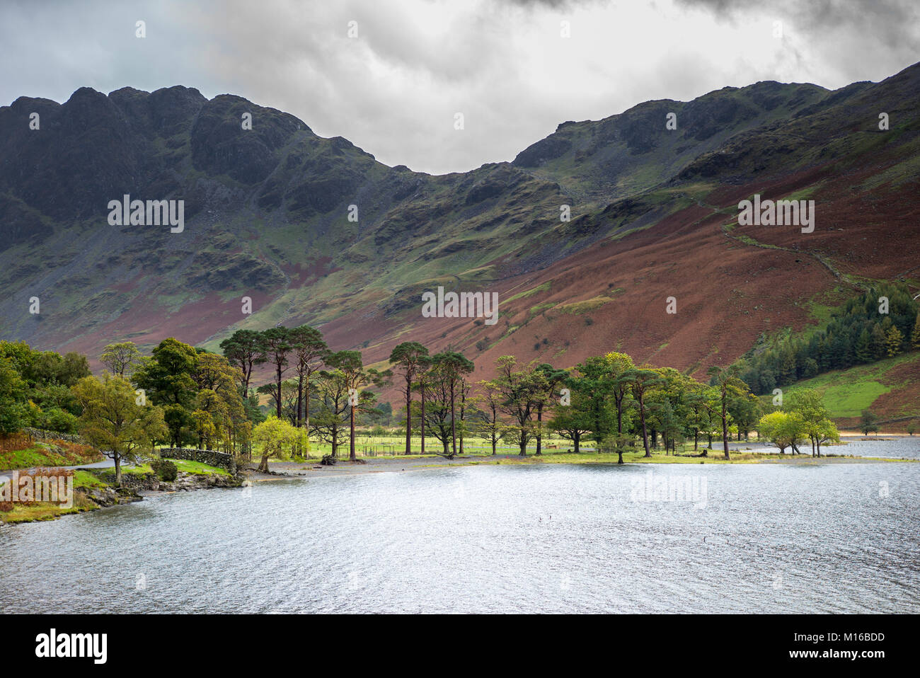 Valley scene - Buttermere Lake and High Stile mountain in the Lake ...