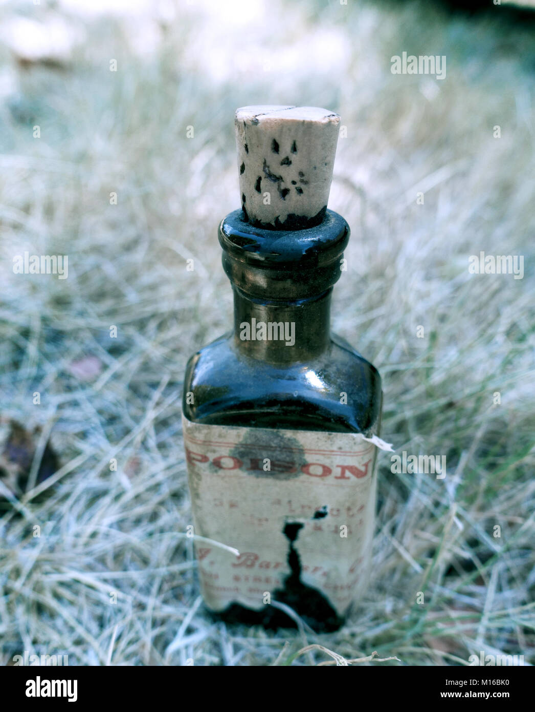 Australian poison bottle with old label Stock Photo - Alamy