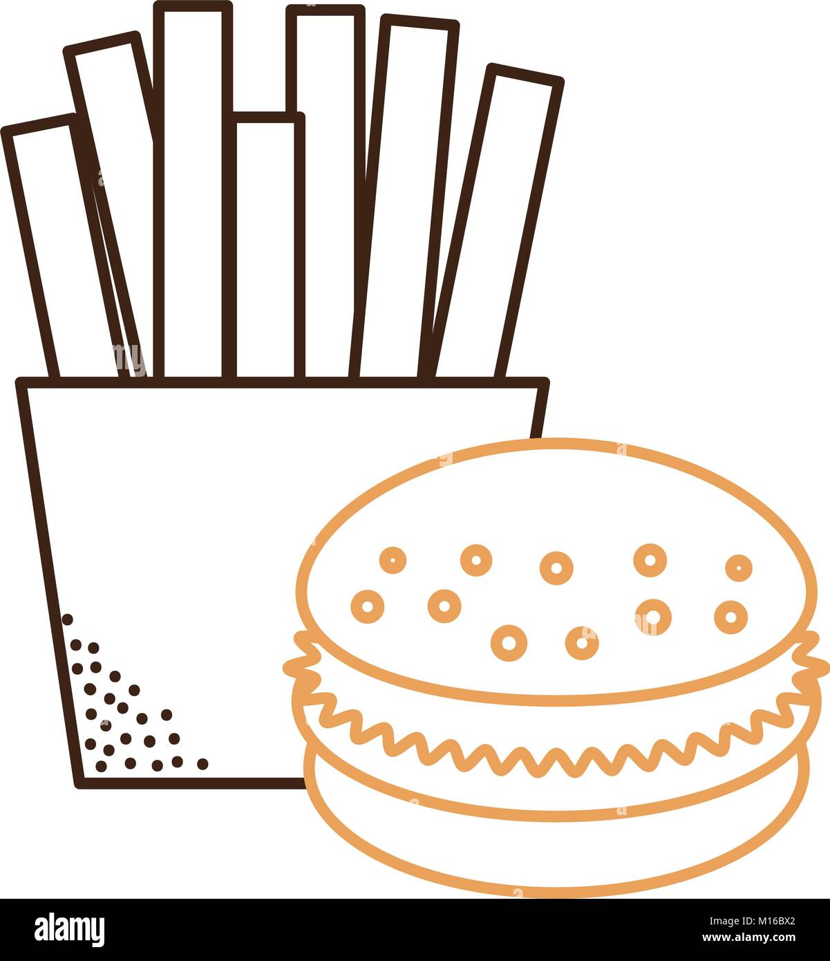 Takeaway burger box isolated Stock Vector Images - Alamy