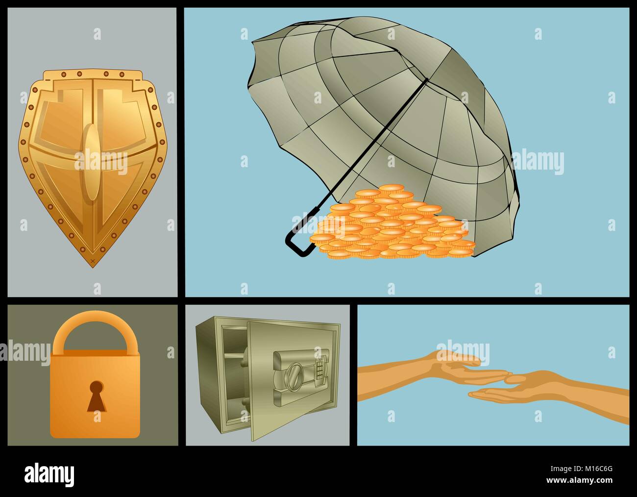 Protection symbols Stock Vector Images - Alamy