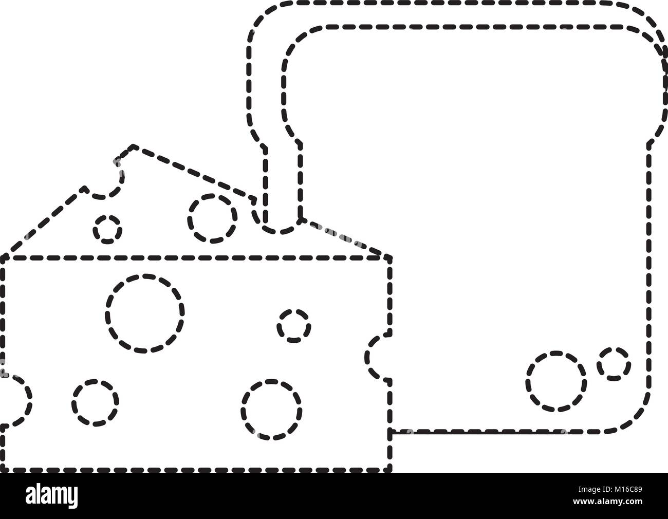 Cheese bread slice Black and White Stock Photos & Images - Alamy