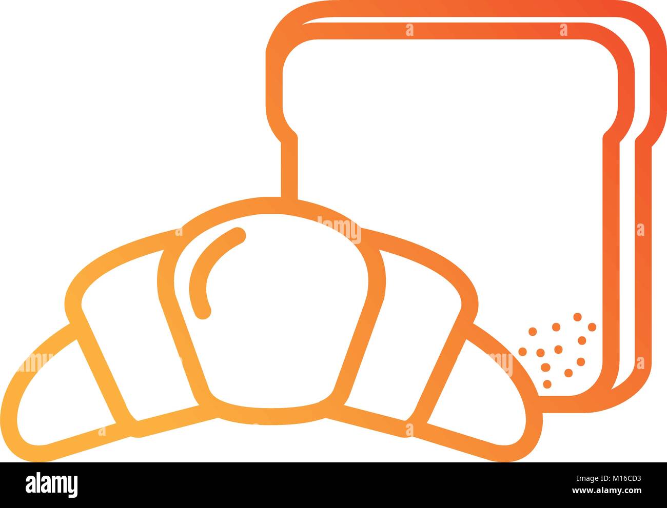 Croissant piece Stock Vector Images - Alamy