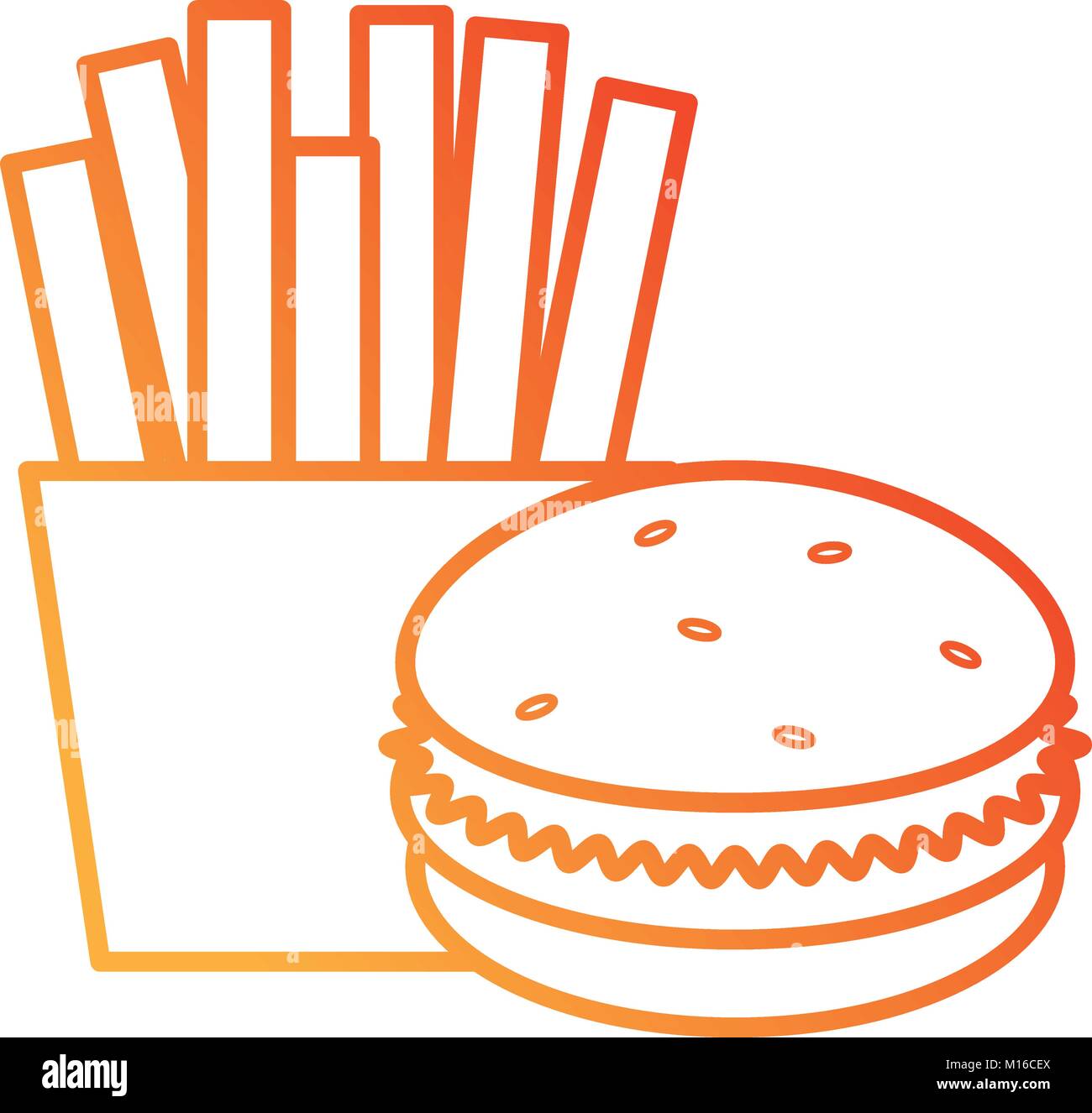 Takeaway burger box isolated Stock Vector Images - Alamy