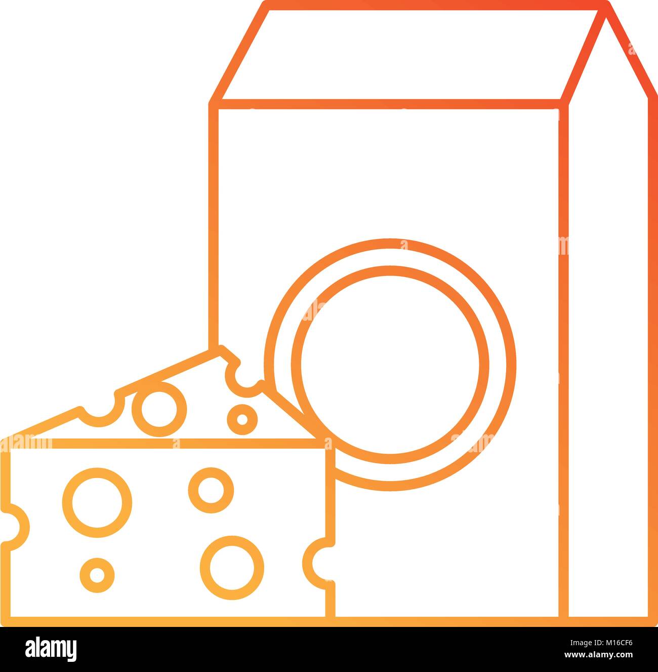 Slice cheese packaging Stock Vector Images - Alamy