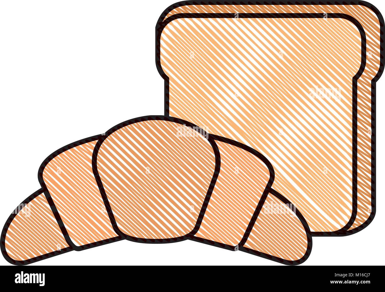 Croissant piece Stock Vector Images - Alamy