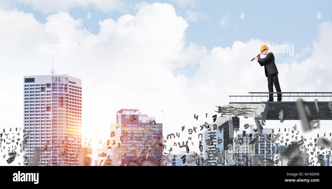 Looking up for new ways of problems solution Stock Photo - Alamy