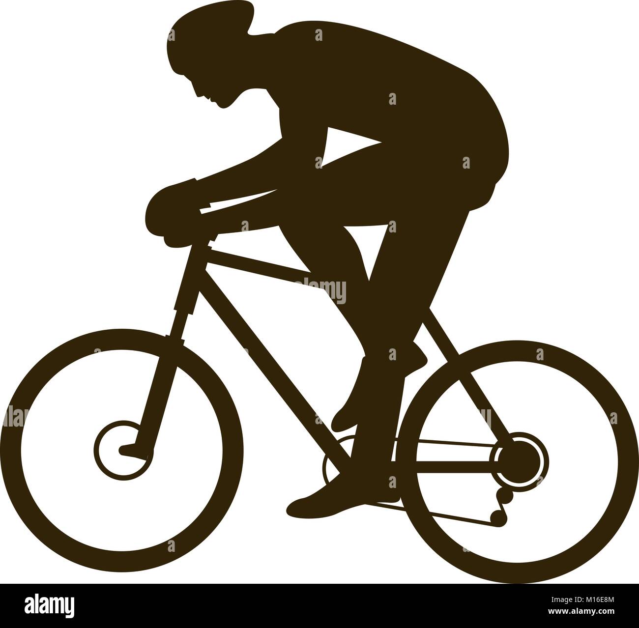 Profile of a bicyclist Stock Vector Images - Alamy