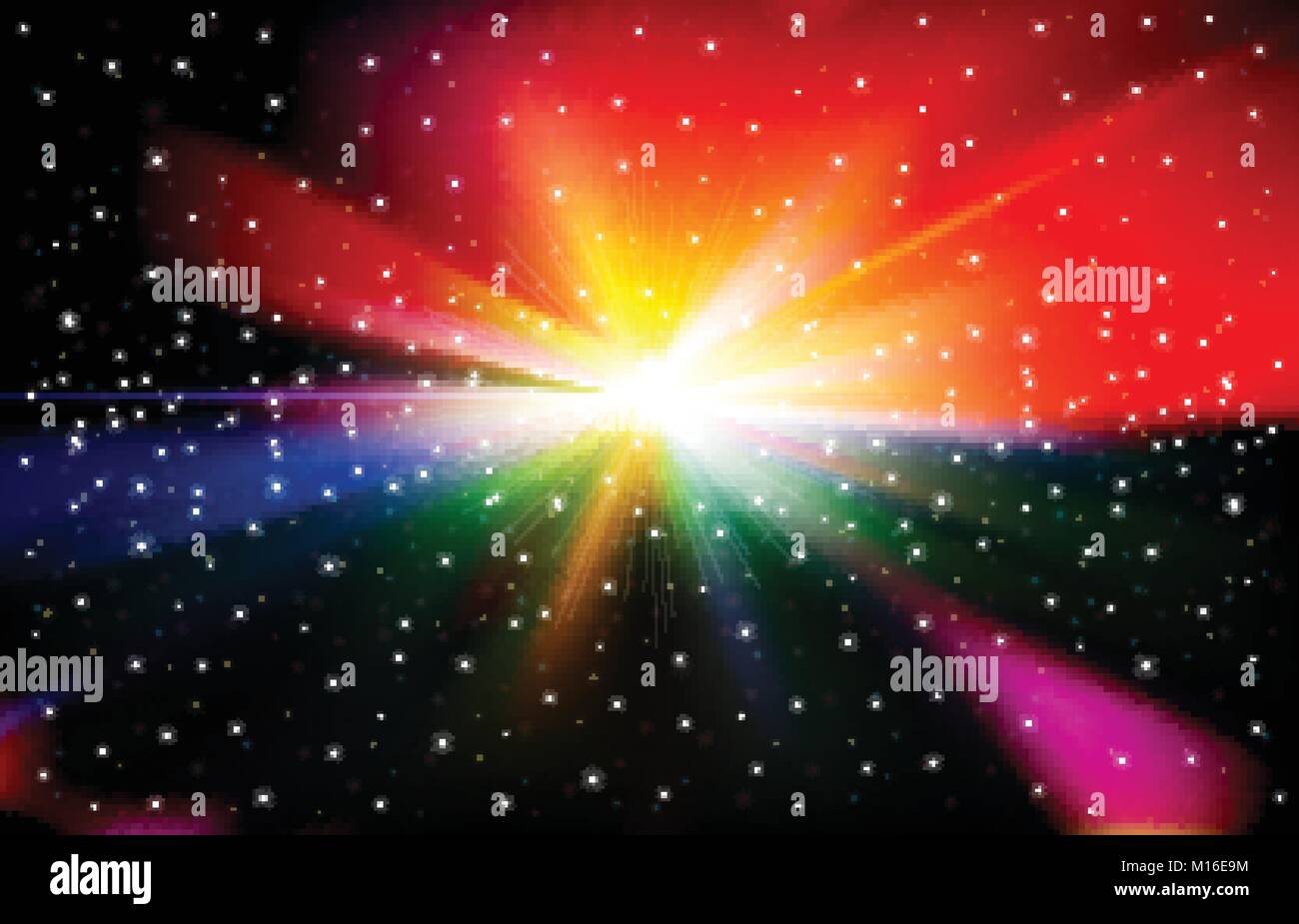 abstract background with stars and supernova vector illustration Stock ...