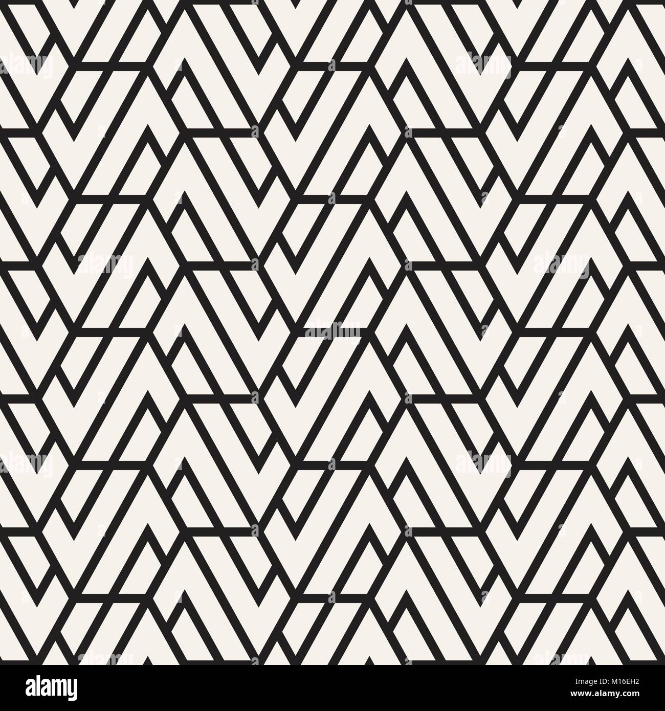 Vector seamless stripes pattern. Modern stylish texture with monochrome ...