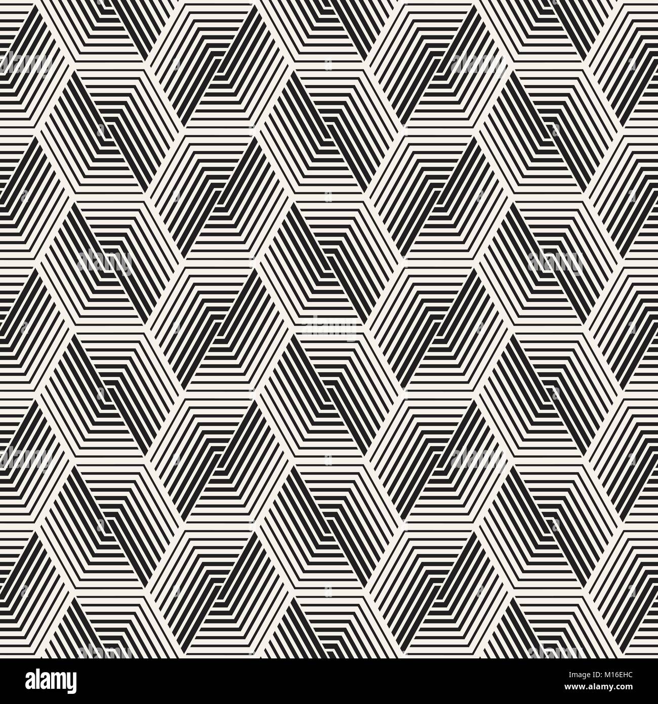 Vector seamless stripes pattern. Modern stylish texture with monochrome ...