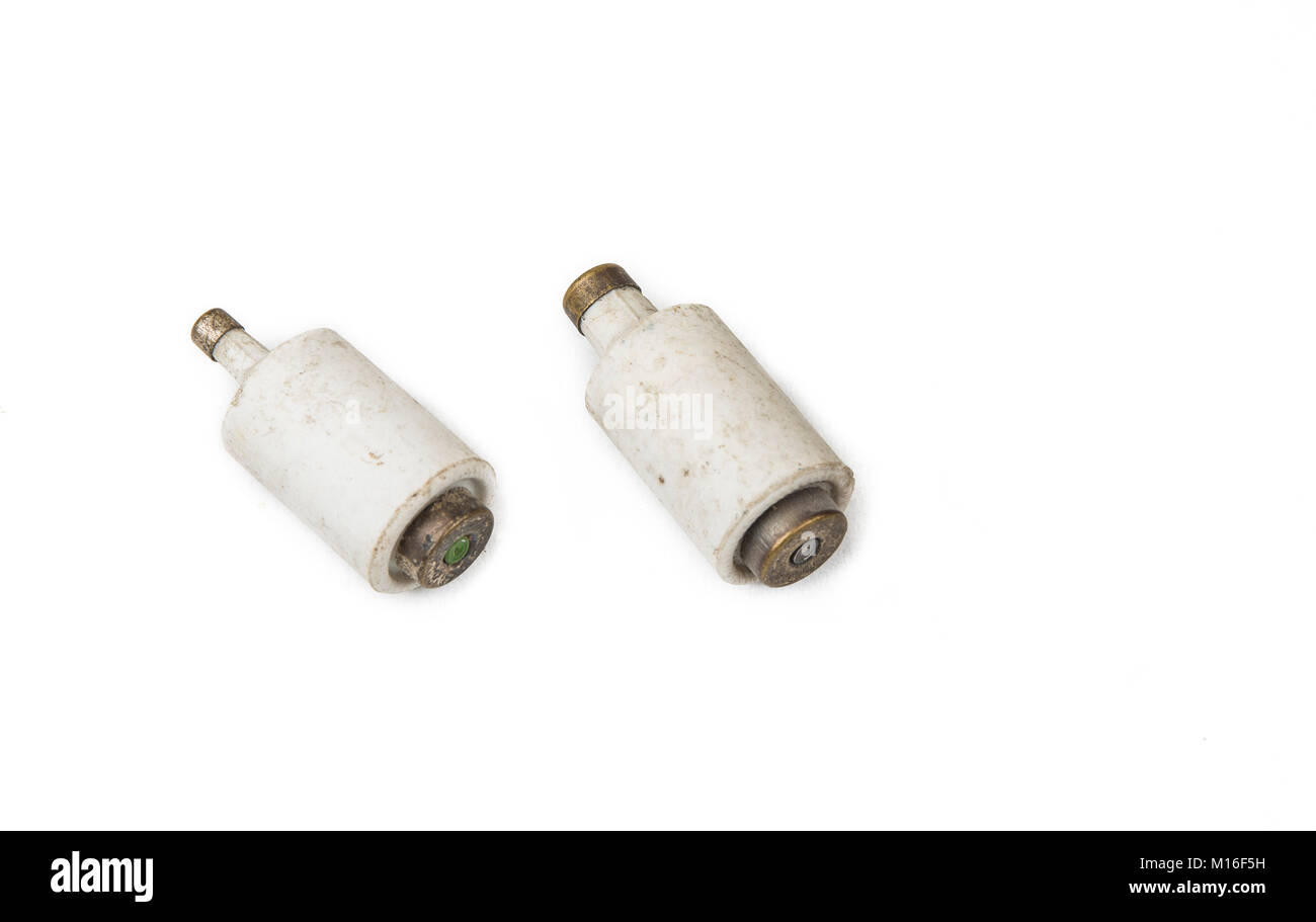 Old type fuses diazed used to protect installation for electrical ...