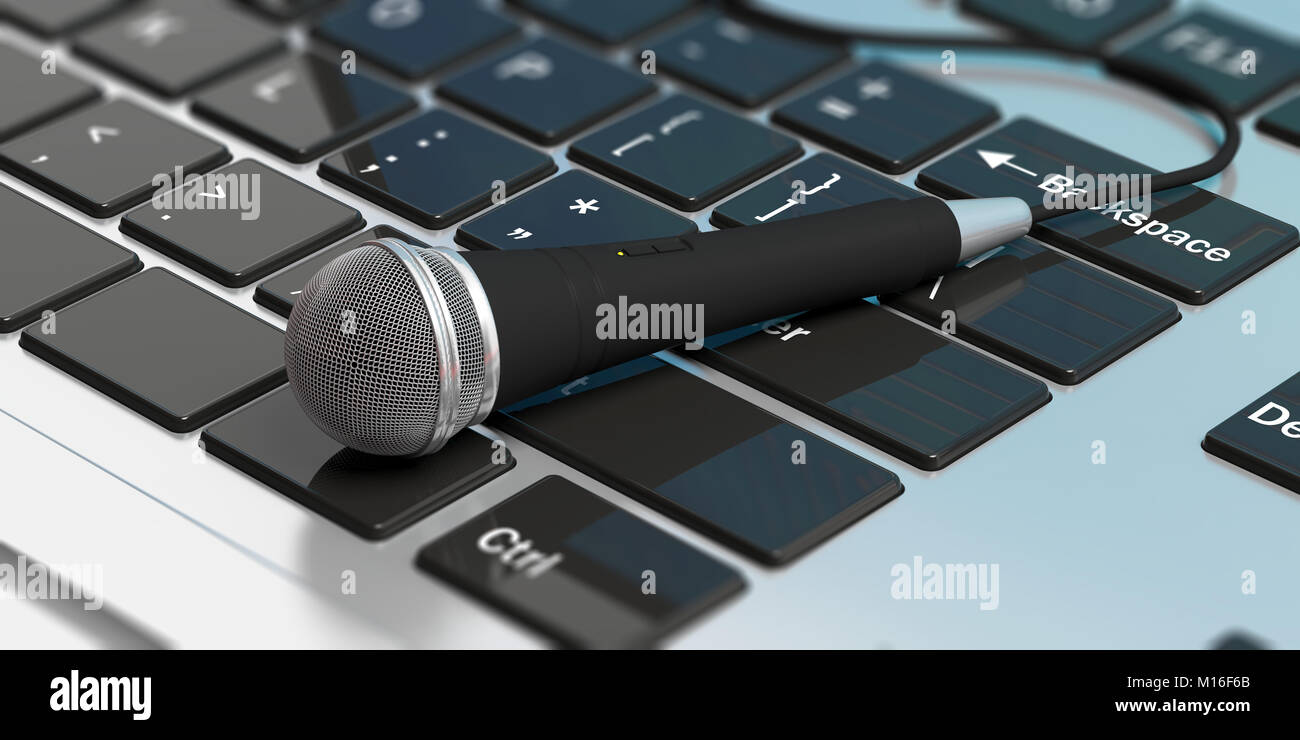 Tv media interview mic microphone hi-res stock photography and images ...