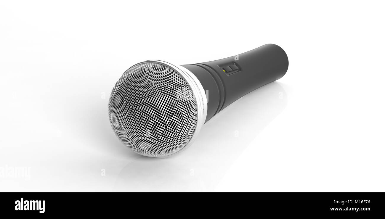 Wireless microphone isolated on white background. 3d illustration Stock ...