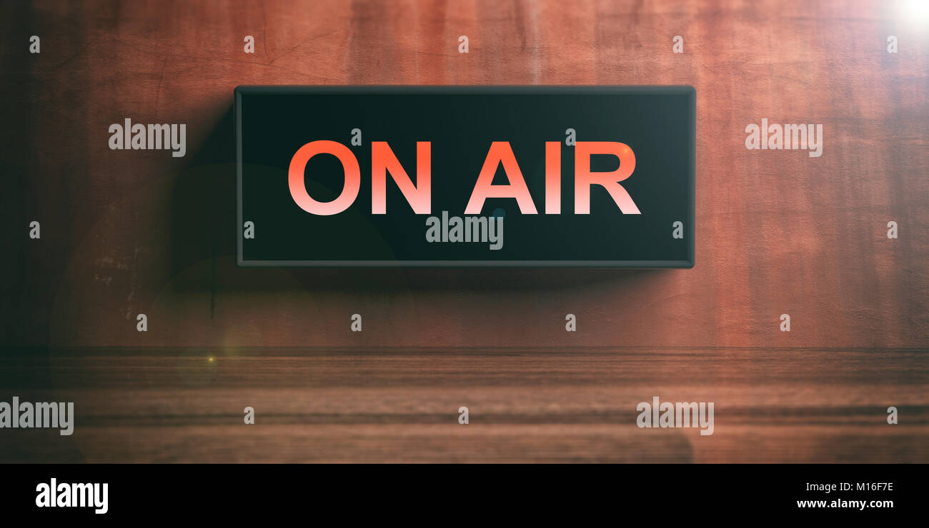 Radio station on air sign hi-res stock photography and images - Alamy