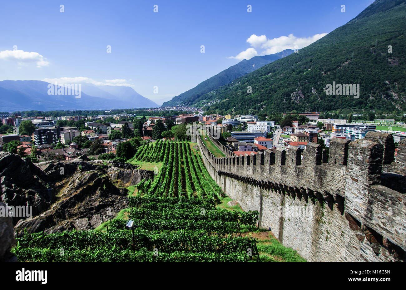 Europe switzerland bellinzona castle hi-res stock photography and ...