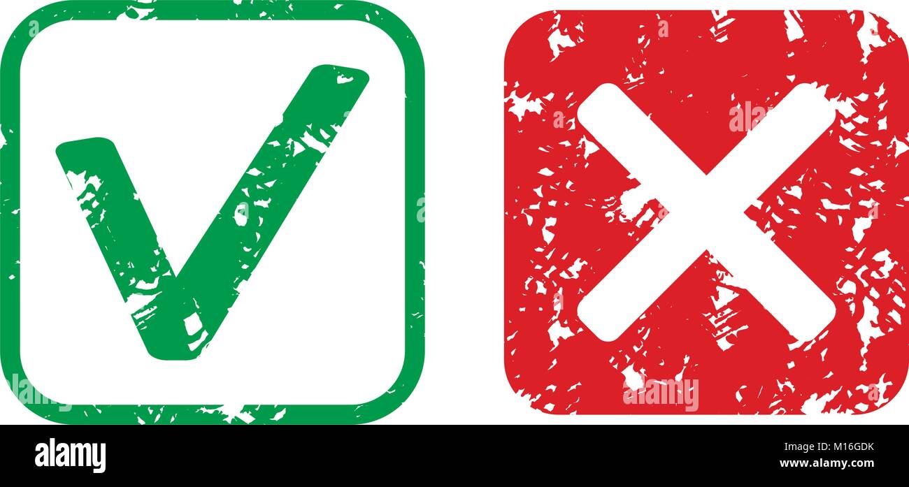 Approval and rejection rubber stamp texture. Vector rubber seal mark ...