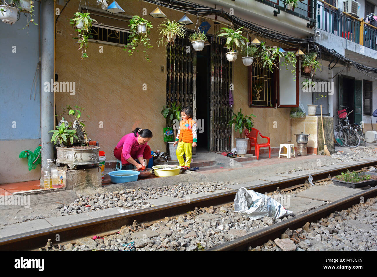 Child outside house vietnam hi-res stock photography and images - Alamy
