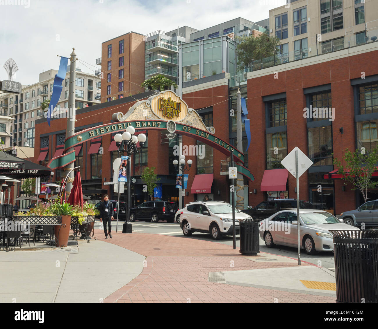 The Gaslamp Quarter Entrance Sign Archway Historic Heart Of San Diego ...