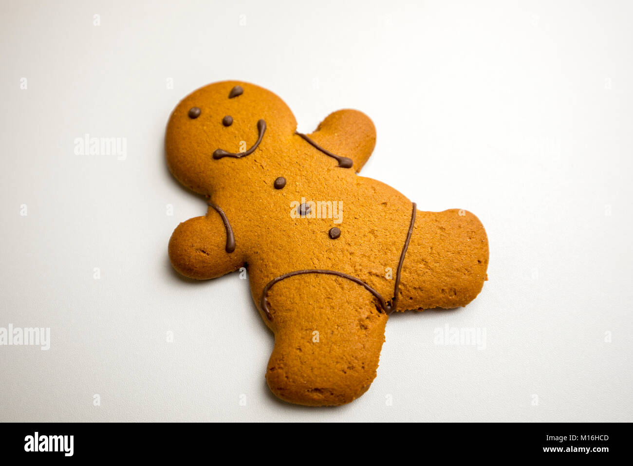 Home-Made Ginger Bread Men On A White Background Stock Photo - Alamy