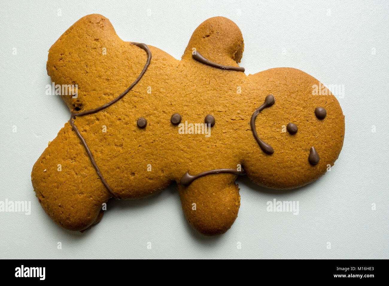 Home-Made Ginger Bread Men Close Up On A White Background Stock Photo ...