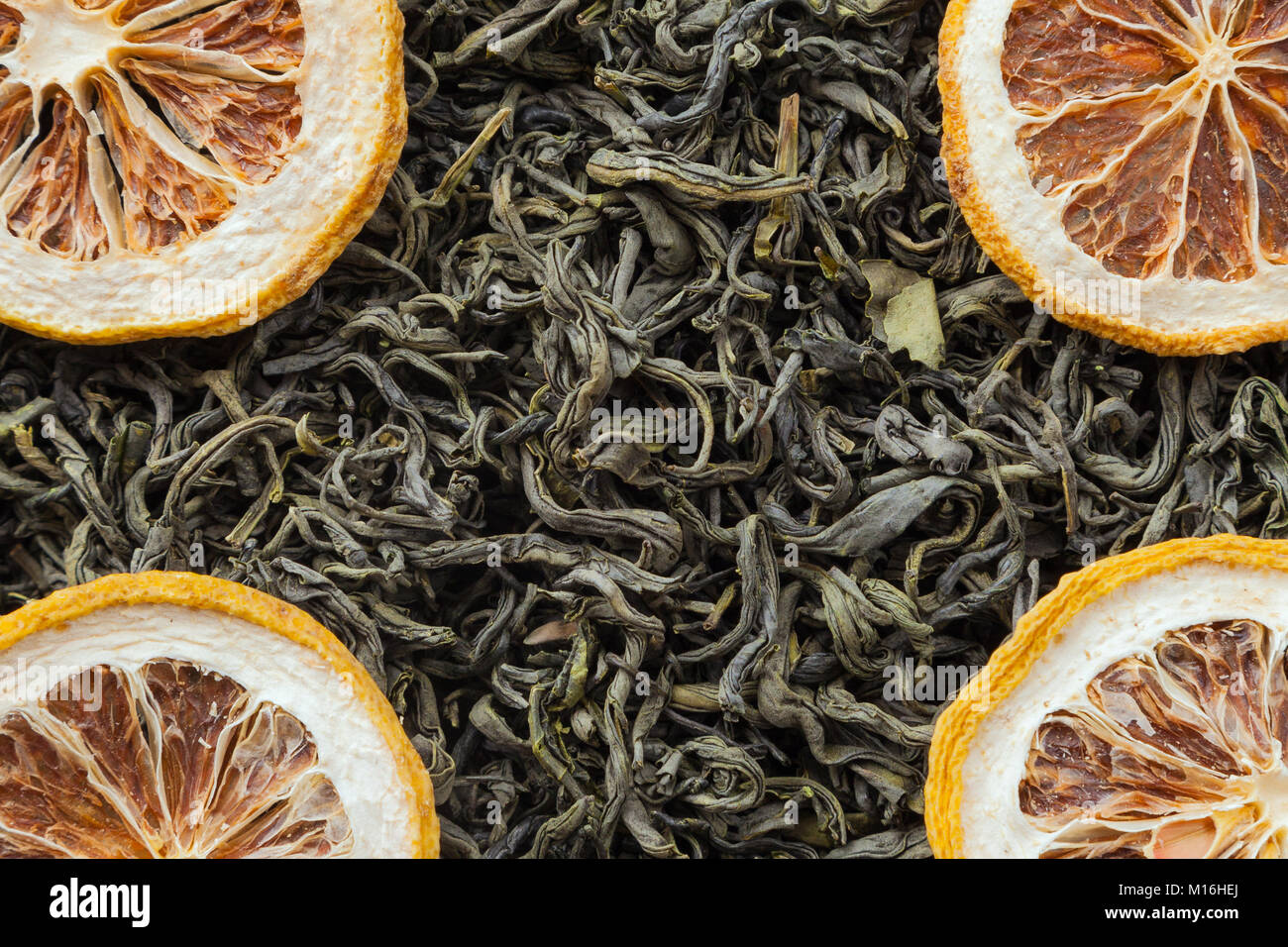 Tea herbs texture. Green tea. Organic dried green tea leaves Stock ...