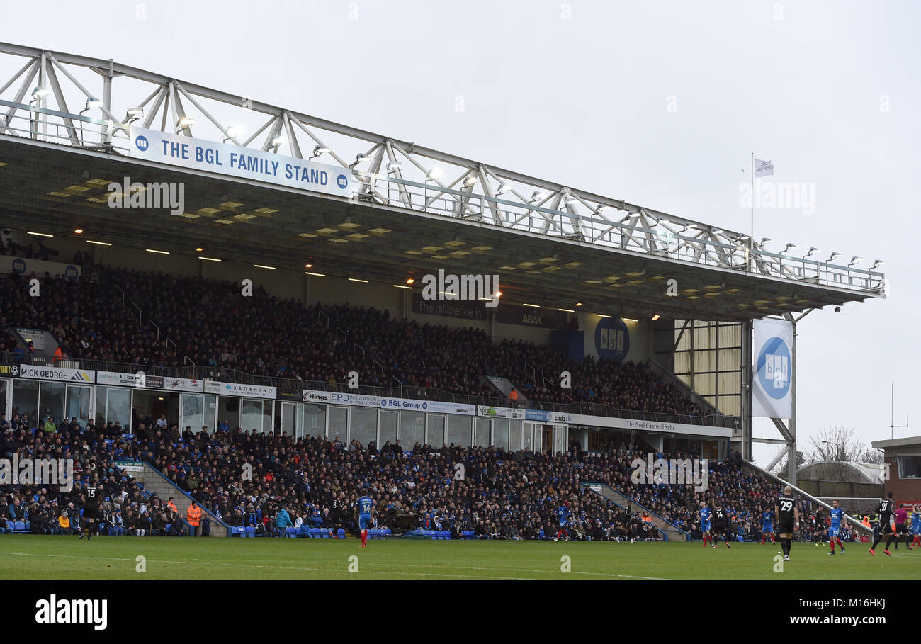 General view of the action during the Emirates FA Cup, fourth round ...