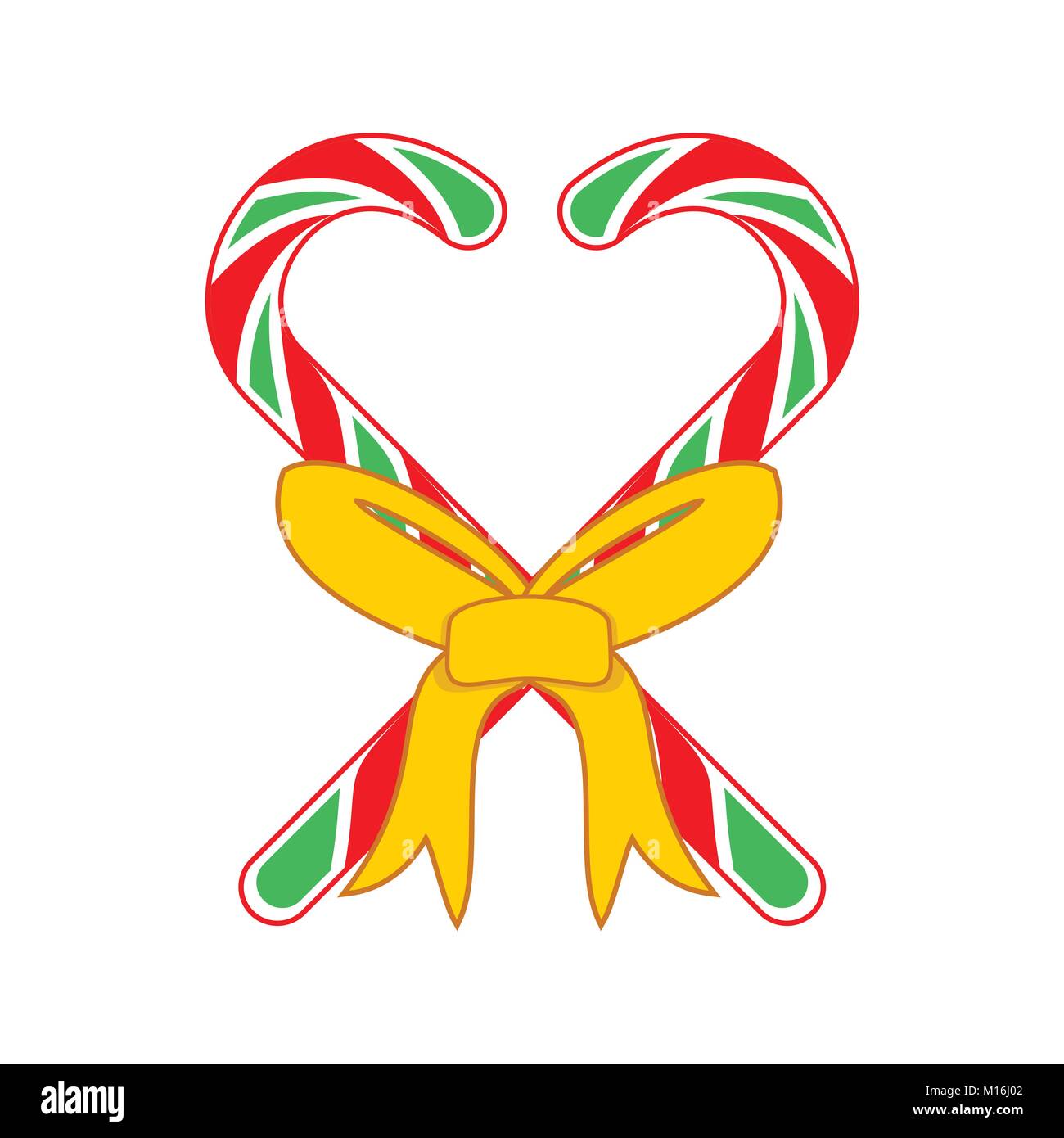 Christmas Candy Cane Love Gift Vector Graphic Illustration Sign Symbol ...