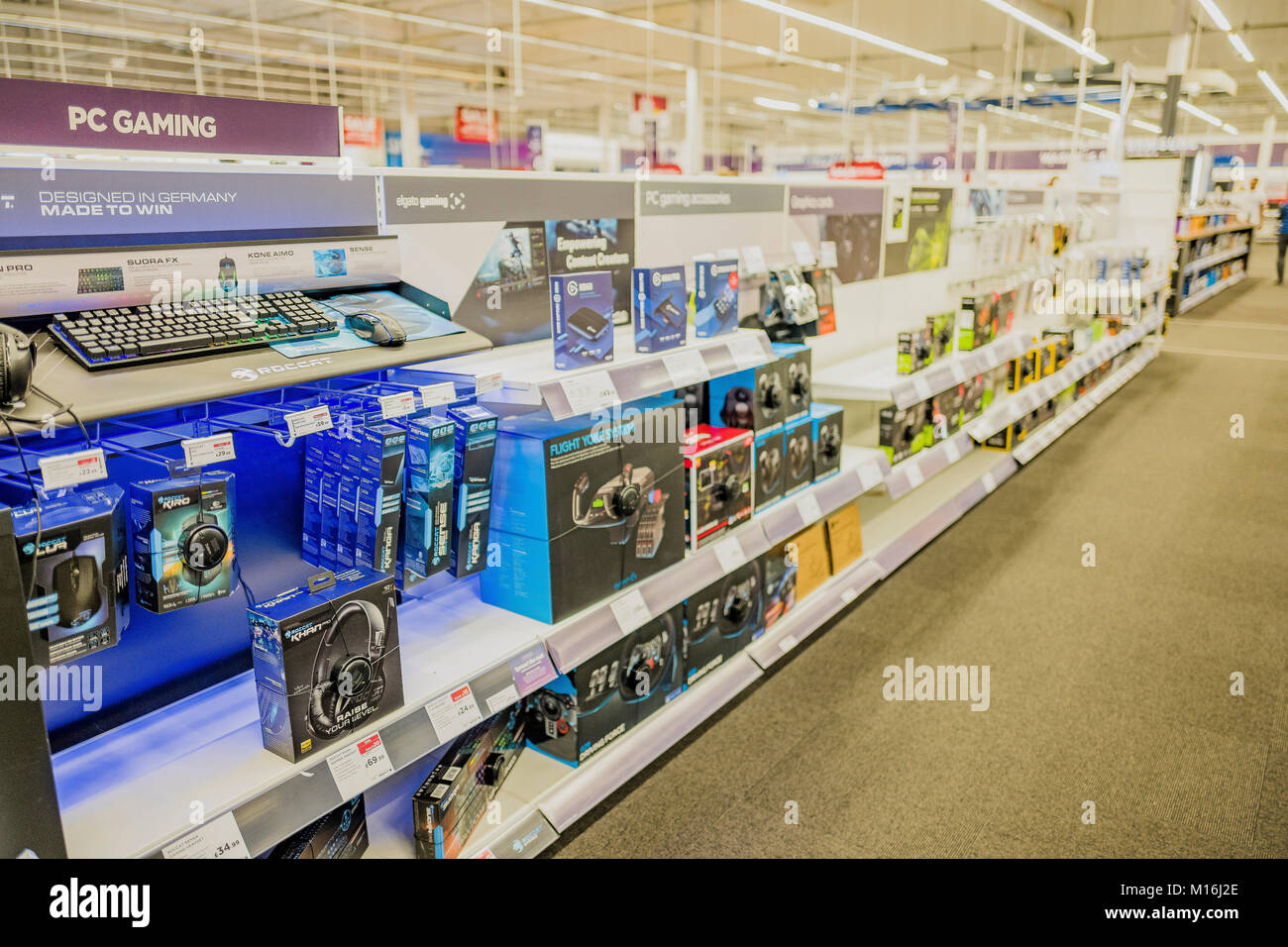 interior shop mall store currys pc world solihull west midlands england ...