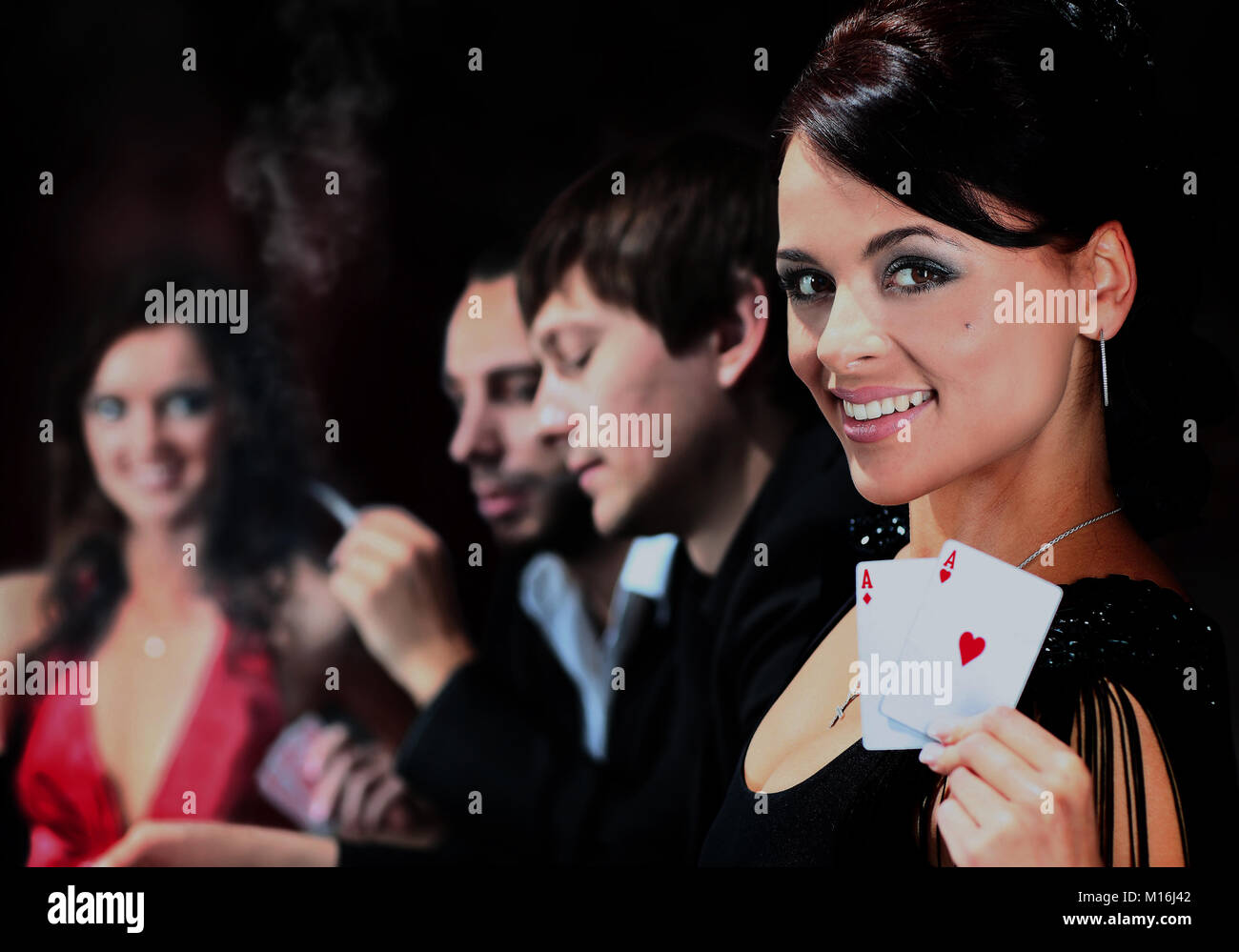 People around poker table hi-res stock photography and images - Alamy