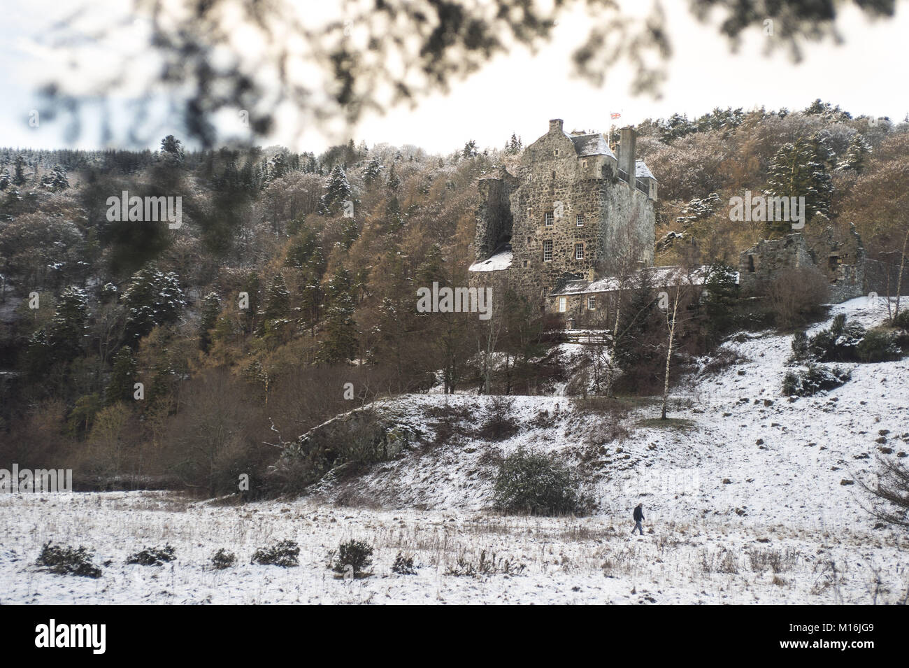 The Scottish Borders has been hit by heavy snow and temperatures as low ...