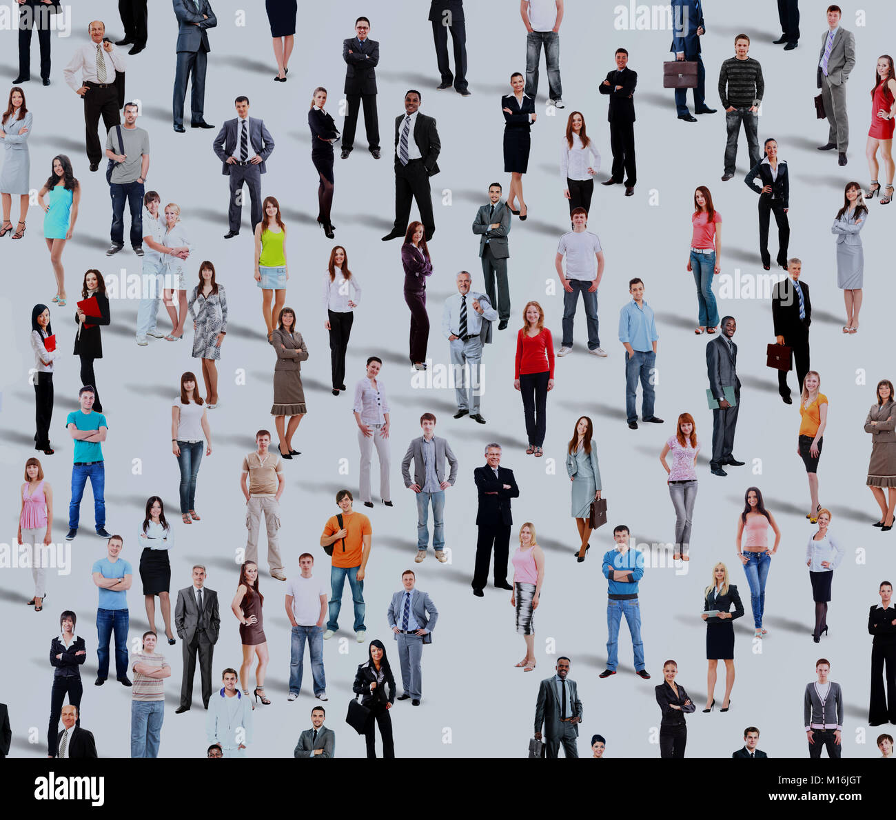 Group of business people. Isolated over white background Stock Photo ...