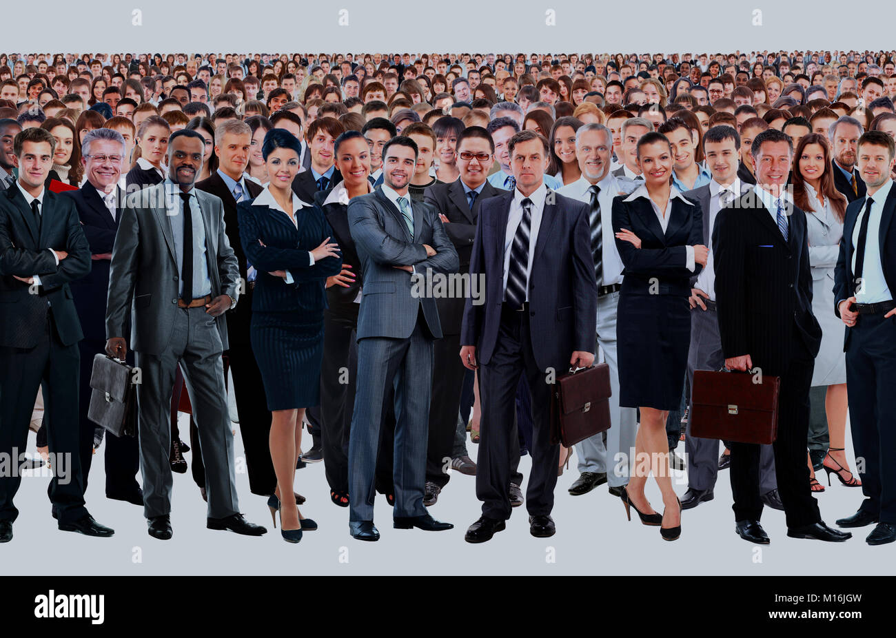 Large group of people full length isolated on white Stock Photo - Alamy