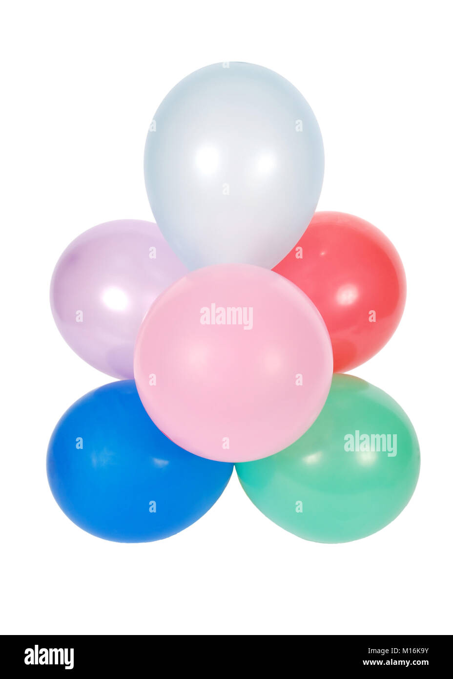 Red. Green. Pink. Blue. Violet. Balloons isolated on white background ...