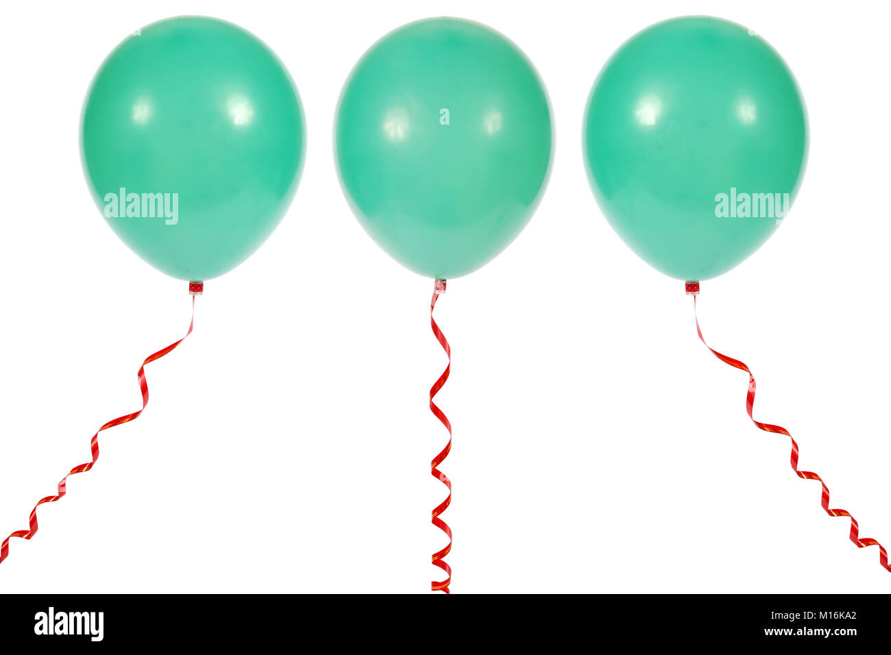 Green balloon isolated on white background Stock Photo - Alamy