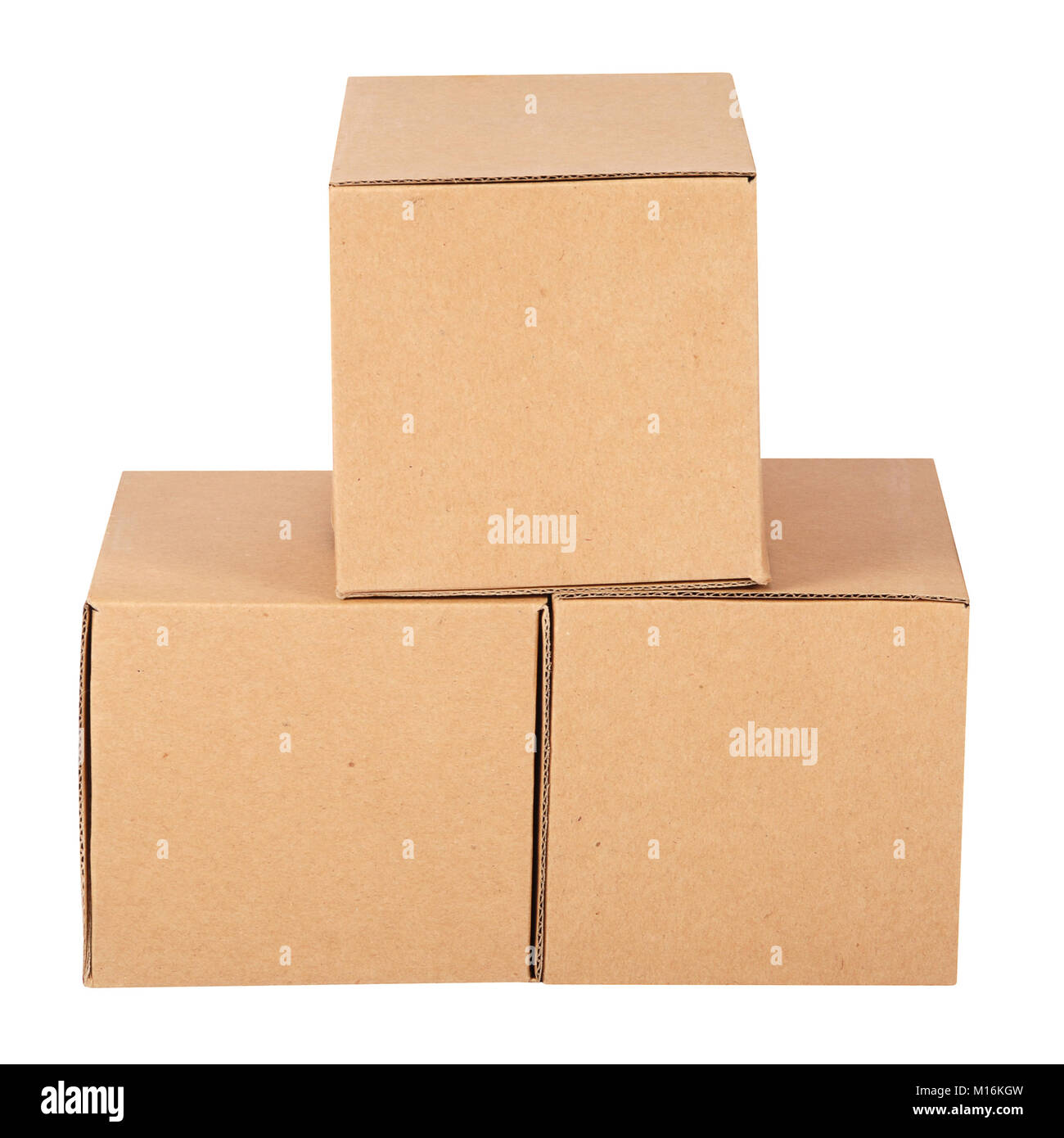 Cardboard boxes.Pyramid from boxes on white background Stock Photo - Alamy
