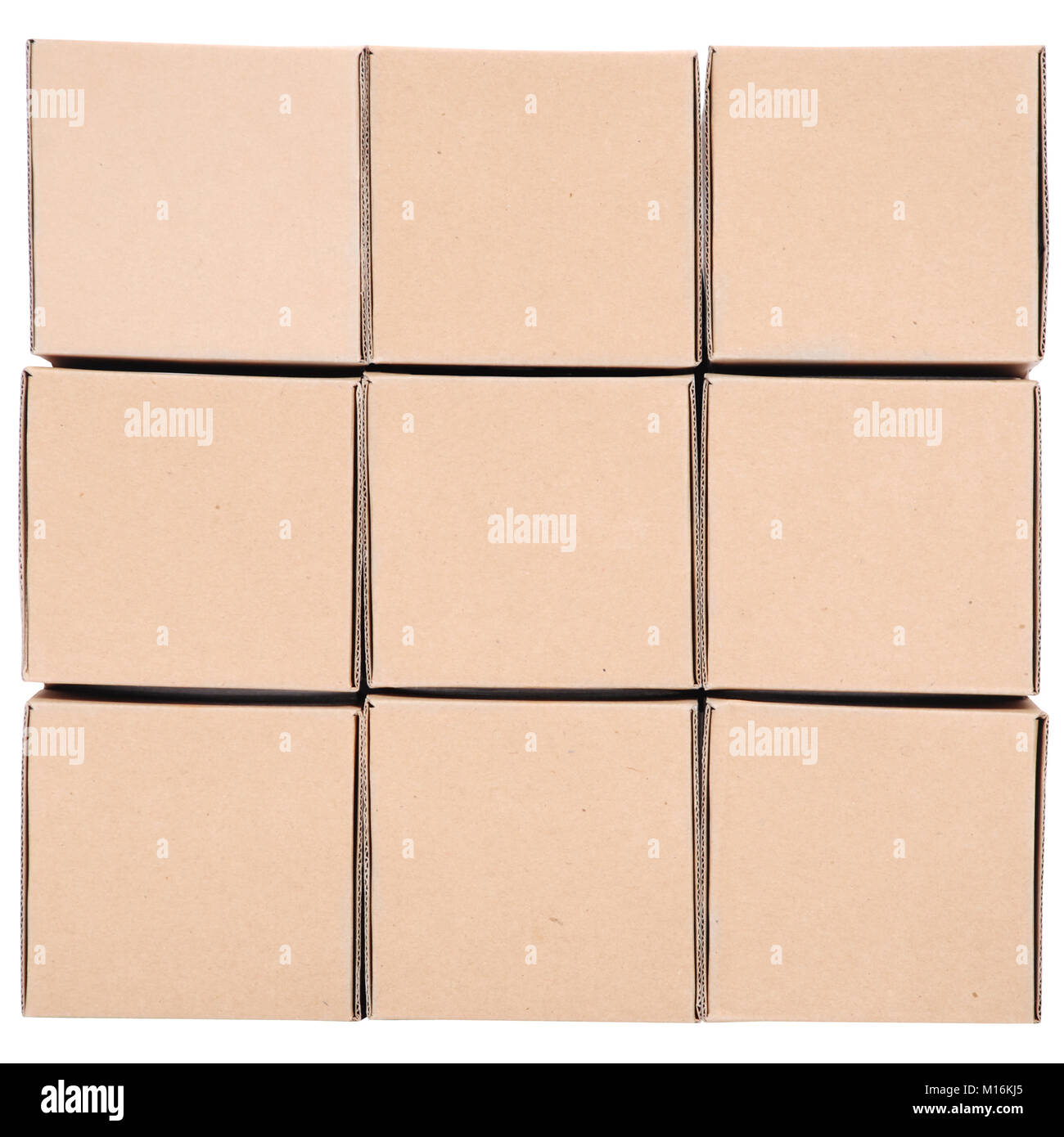 Cardboard boxes. Pyramid from boxes on white background Stock Photo - Alamy