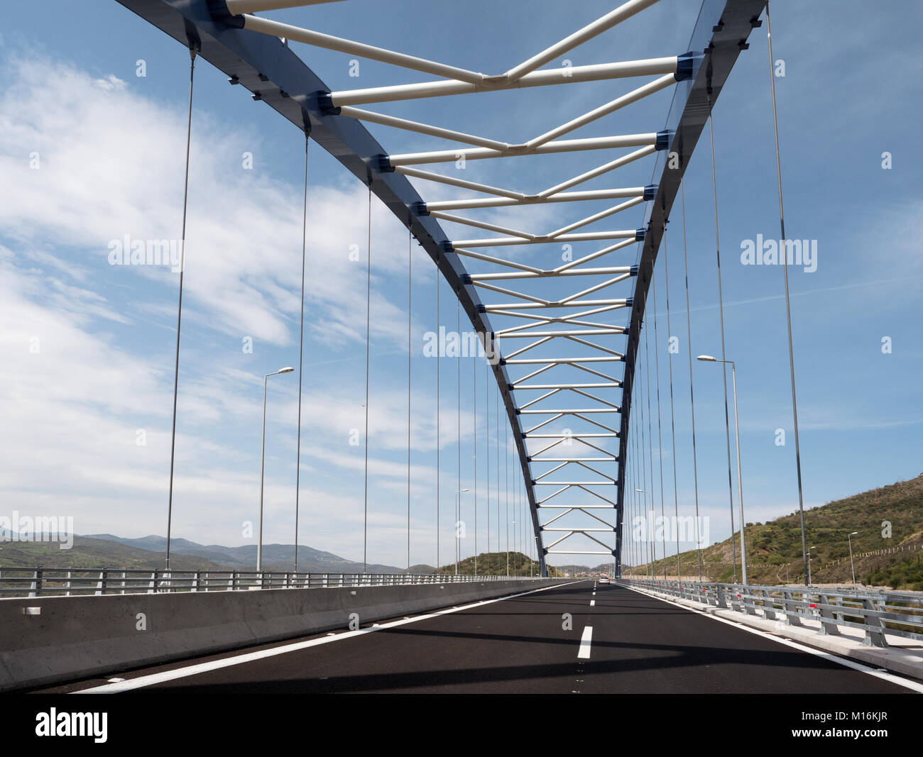 MESSINIA - GREECE, APRIL 3,2016: The new bridge constructed at Tsakona ...