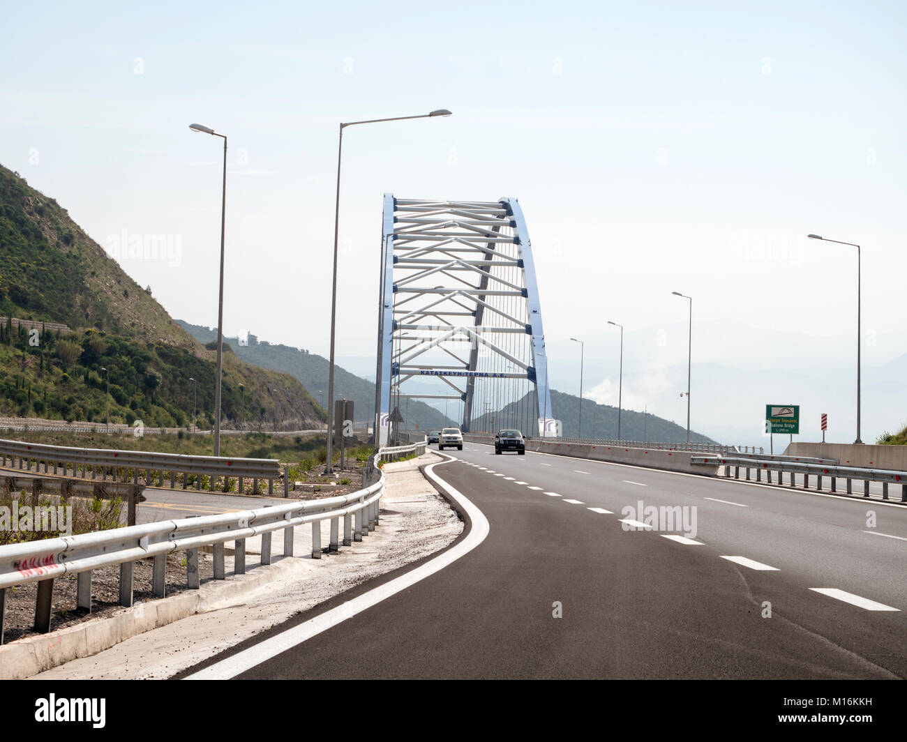 MESSINIA - GREECE, APRIL 3,2016: The new bridge constructed at Tsakona ...