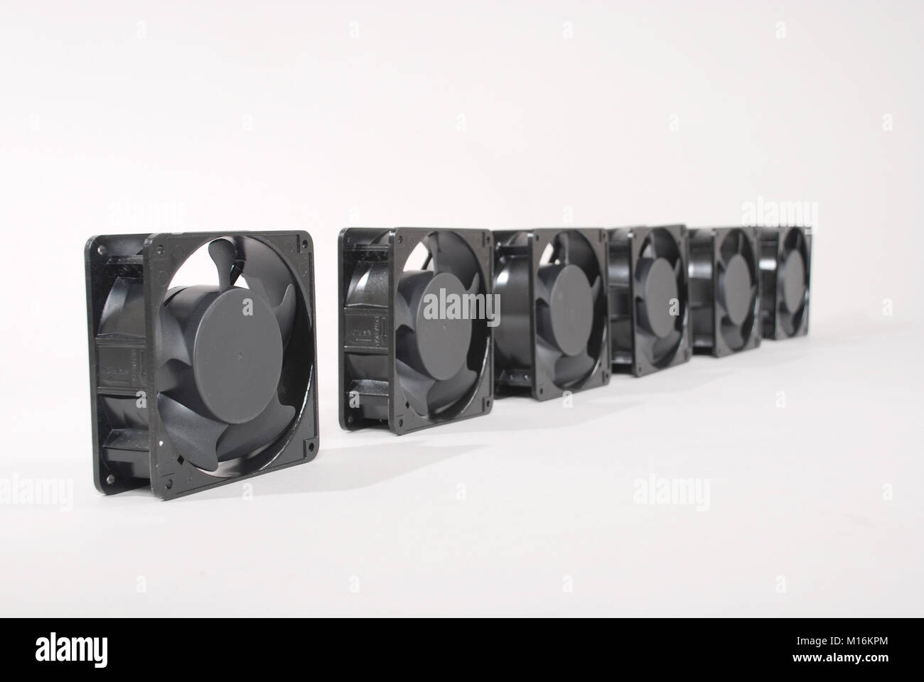 Six fans on a light background Stock Photo - Alamy