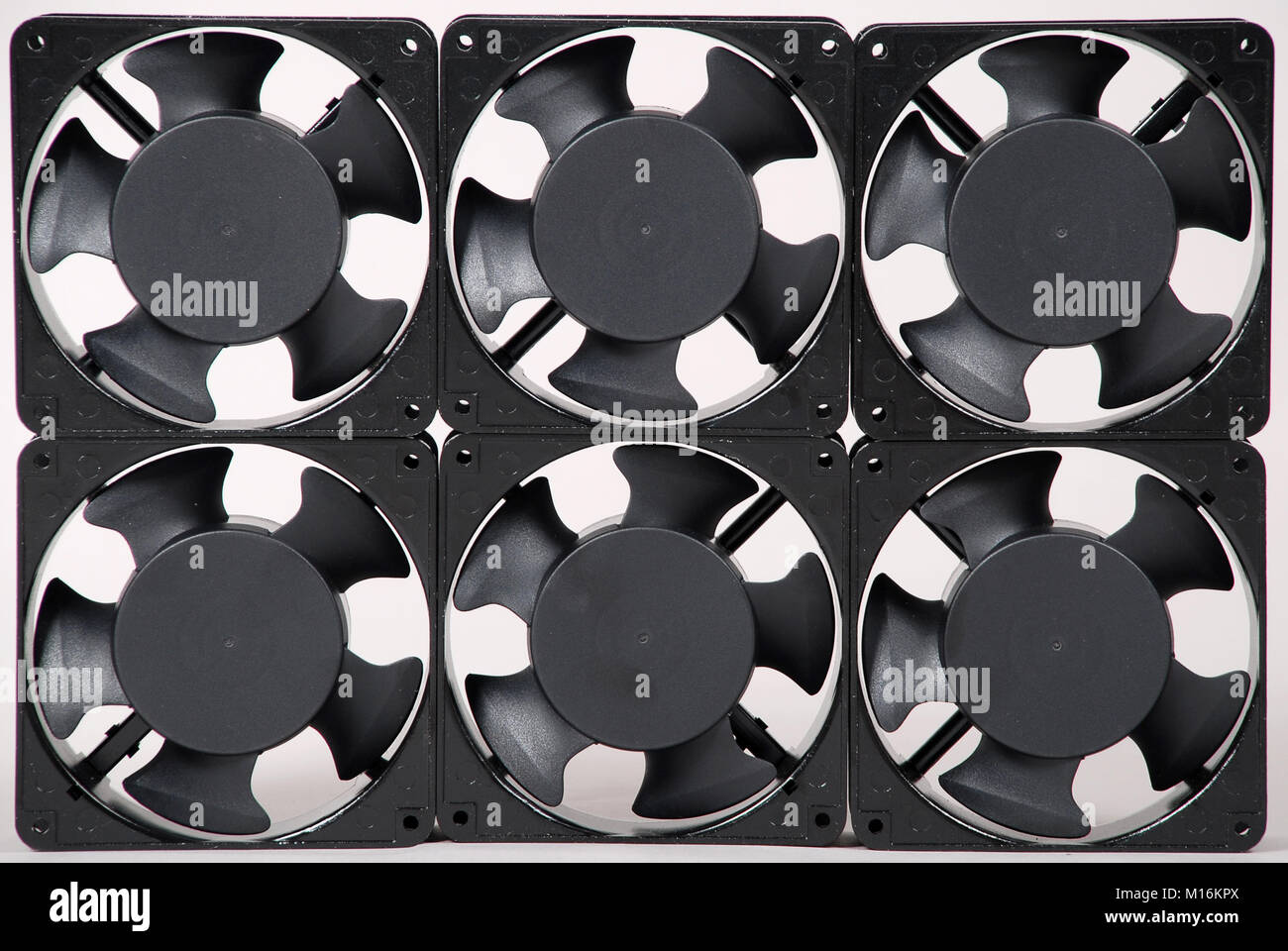 Six fans on a light background Stock Photo - Alamy