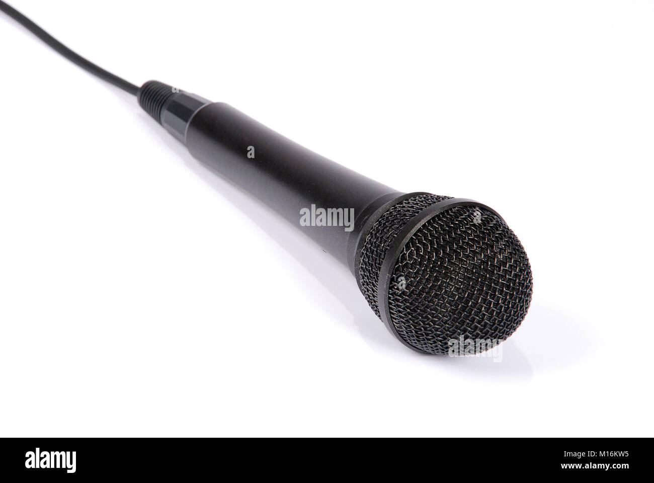 one microphone isolated on white background Stock Photo - Alamy