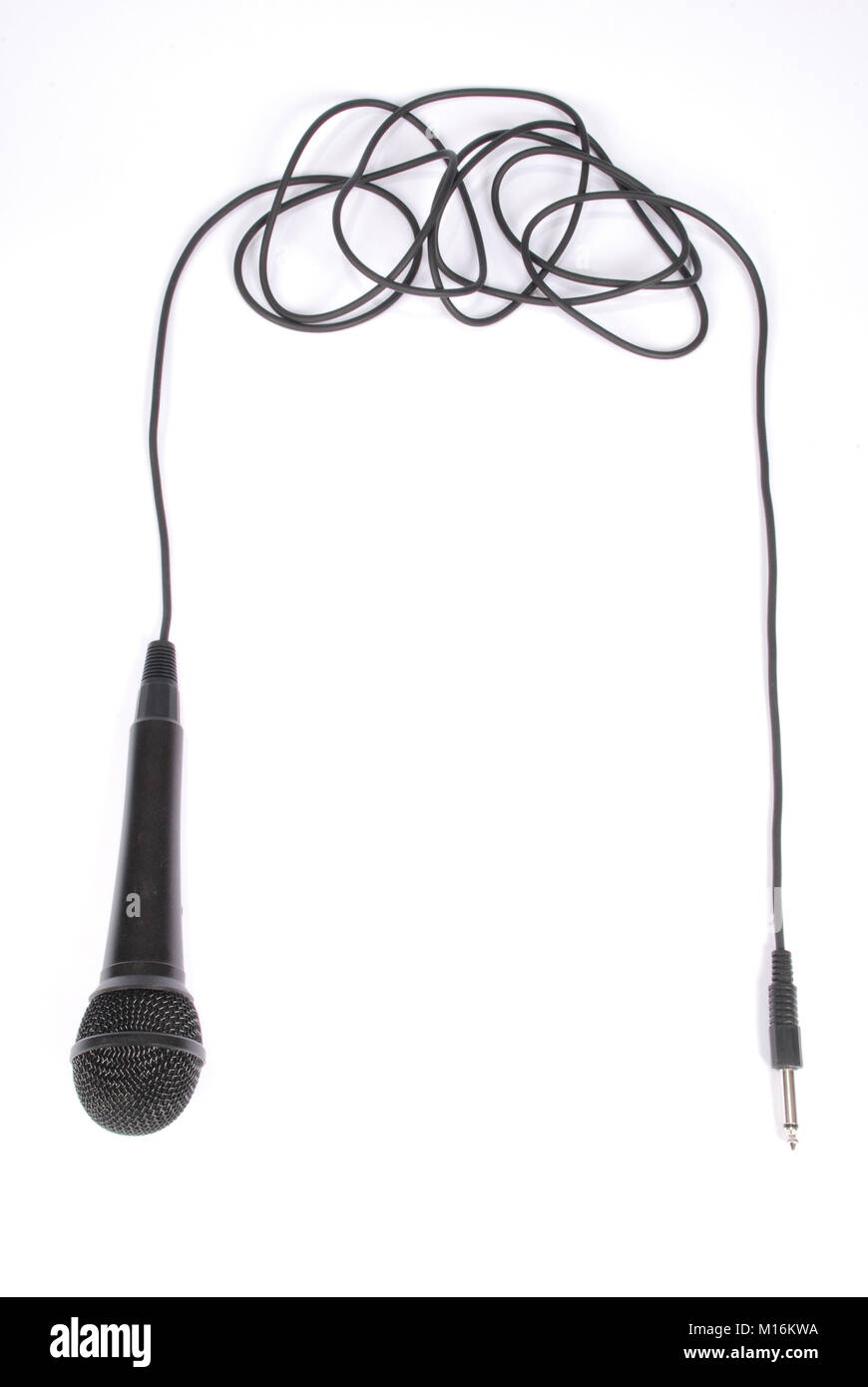 one microphone isolated on white background Stock Photo - Alamy