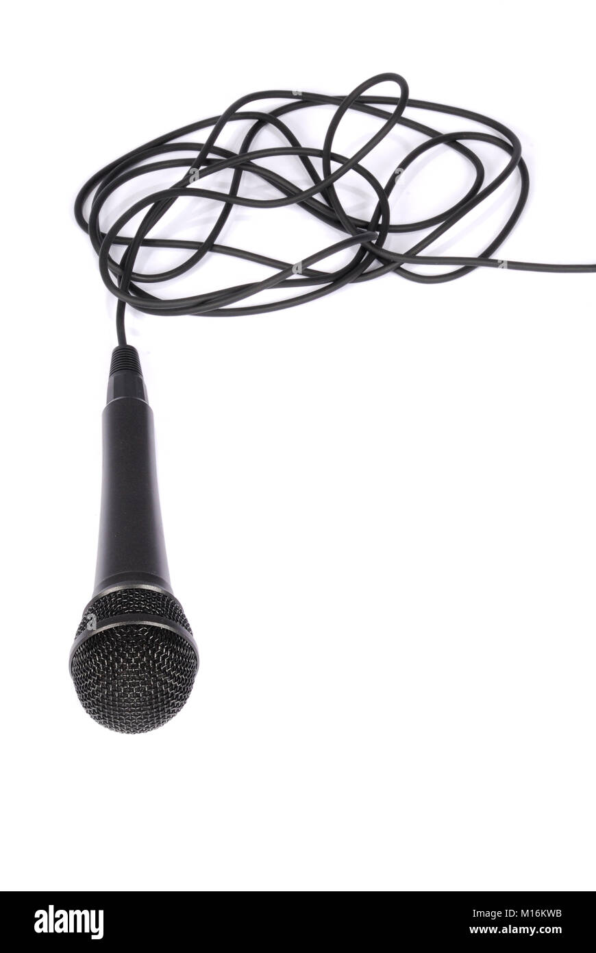 one microphone isolated on white background Stock Photo - Alamy