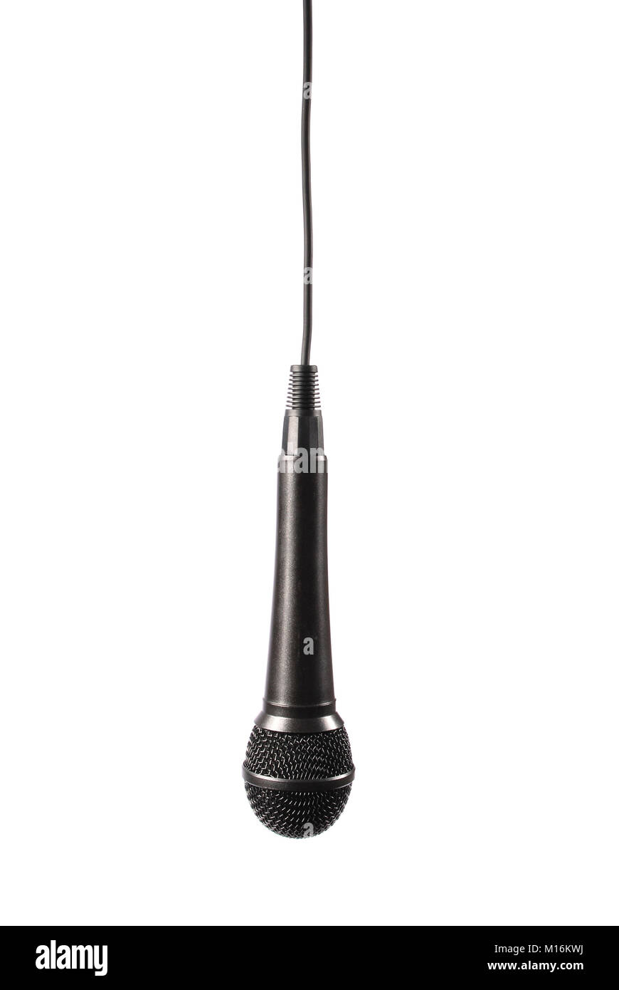 one microphone isolated on white background Stock Photo - Alamy