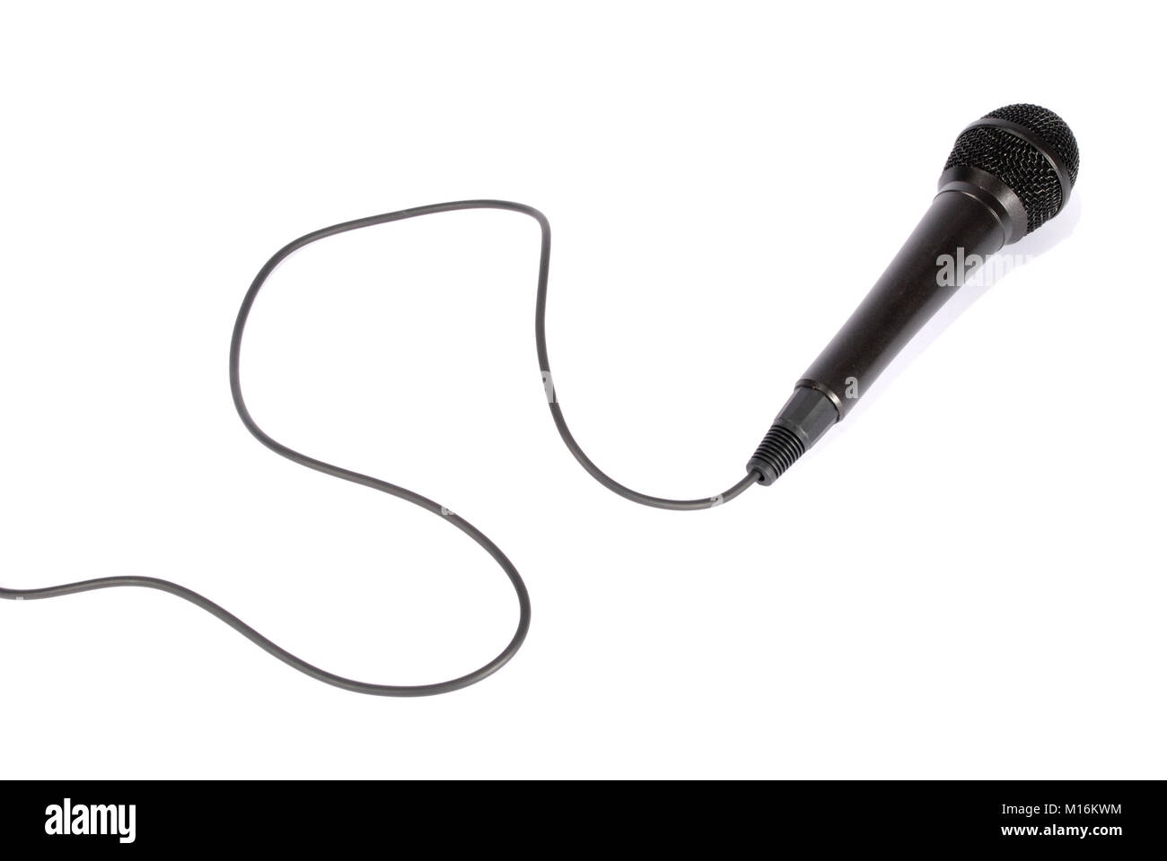 one microphone isolated on white background Stock Photo - Alamy