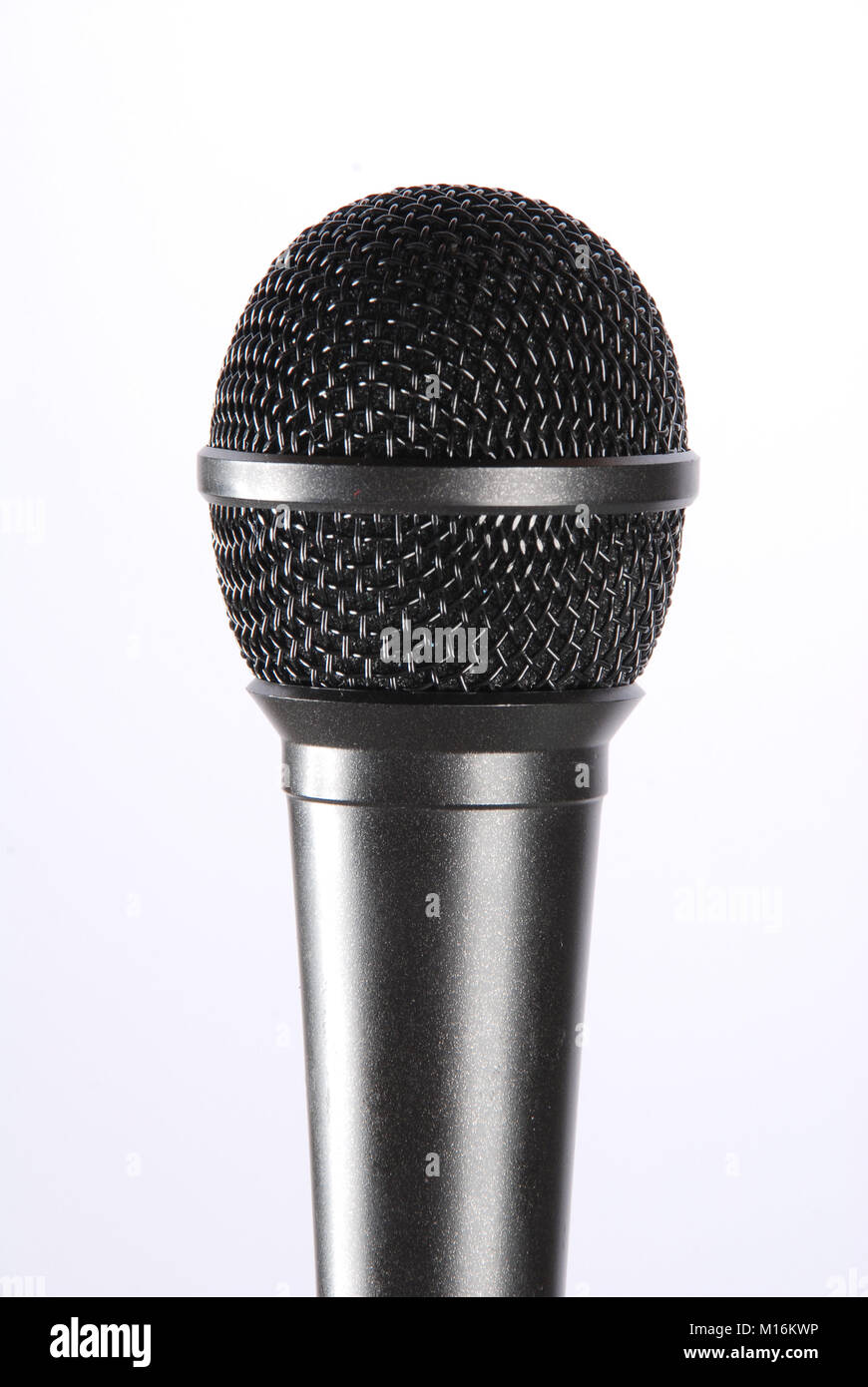 one microphone isolated on white background Stock Photo - Alamy