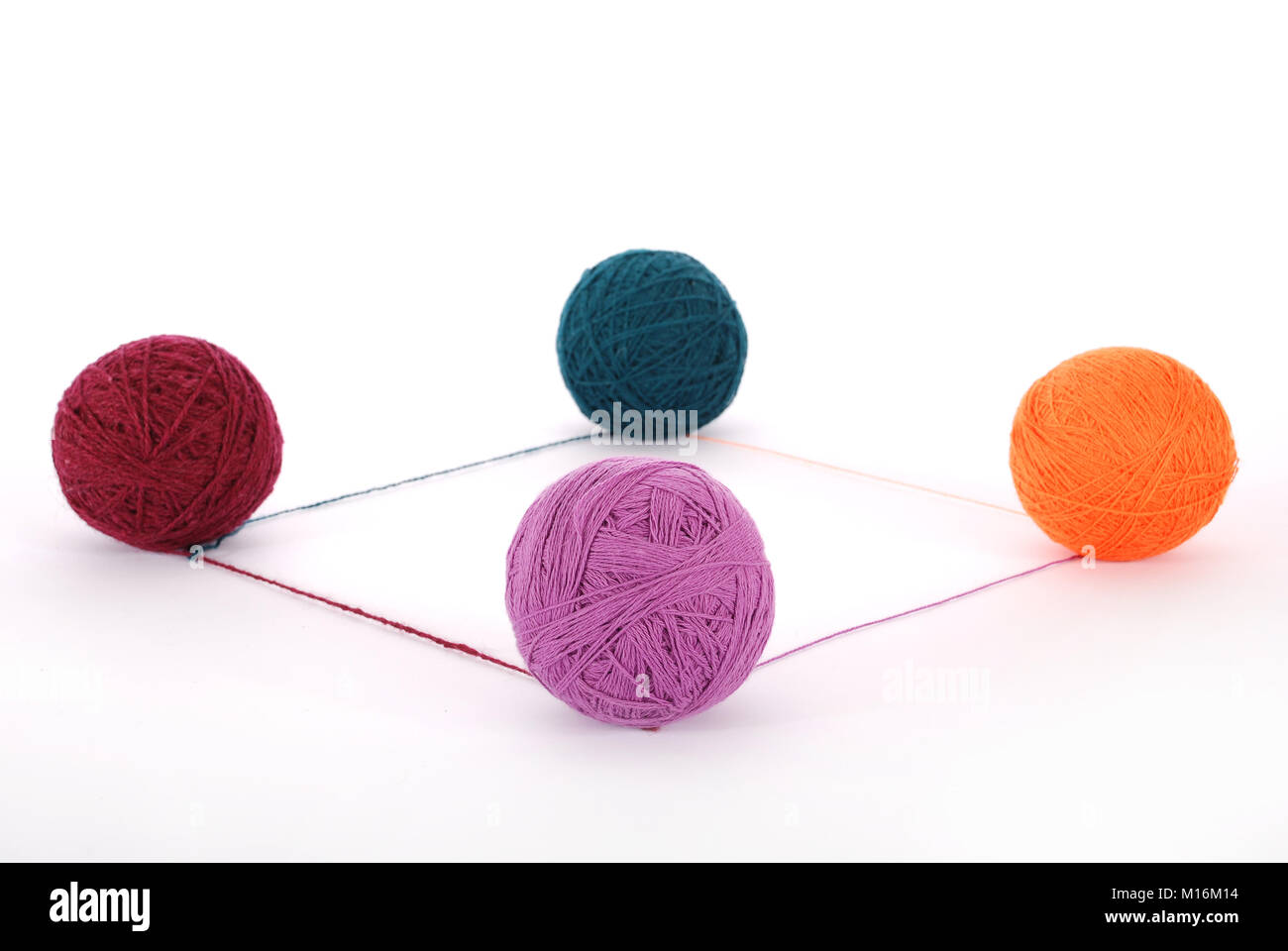 threads clew isolated on a white background Stock Photo - Alamy